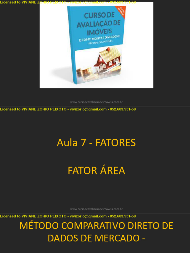 AULA7 - P1 - CAP3.3.2 - TRATAMENTO POR FATORES - FATOR ÁREA-unlocked | PDF