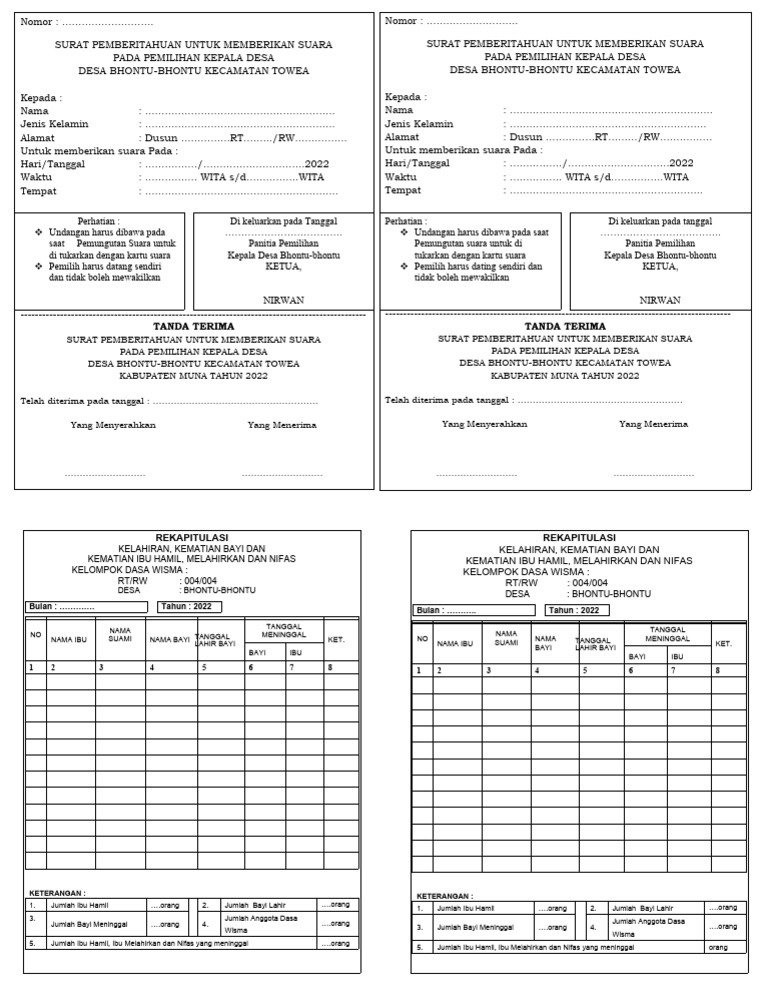 Format Buku Kas TP PKK | PDF