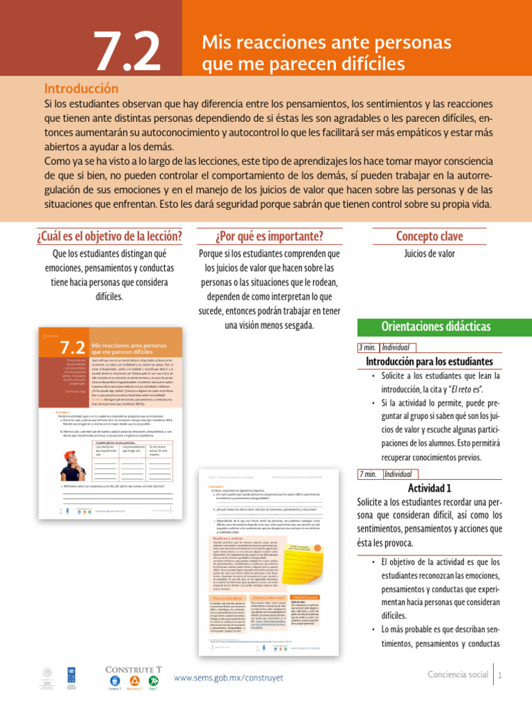 7.2 P Mis Reacciones Ante Personas Que Me Parecen Dificiles M2 | PDF ...