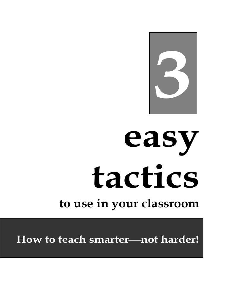 3 Easy Tactics To Use in Your Classroom (Win Wenger) | PDF | Teachers ...