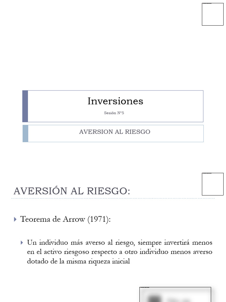 SesiÃ N 05-06 Aversion Al Riesgo - Ejercicios | PDF | Aversión al ...