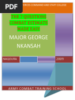 7 Questions Combat Estimate | PDF | Reconnaissance | Military