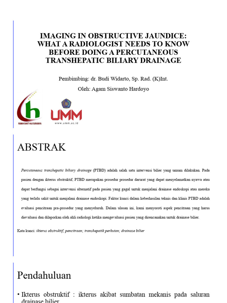Imaging in Obstructive Jaundice | PDF