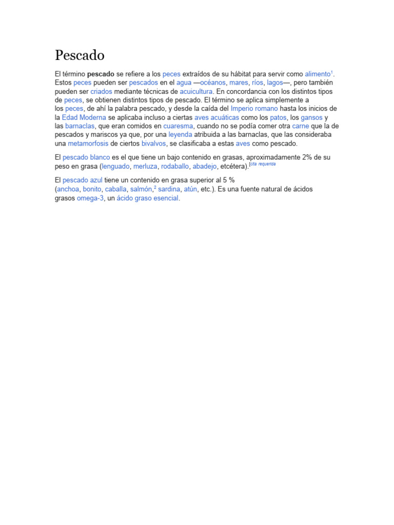Tipos de Pescado y su Clasificación | PDF