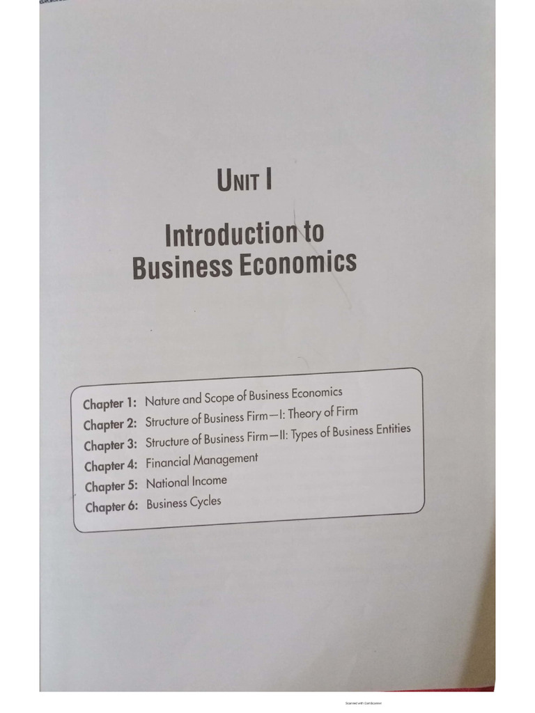 BEFA Unit 1 | PDF