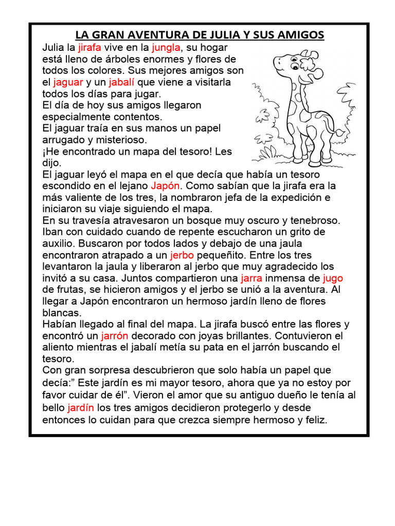 Plan Lector-La Gran Aventura de Julia y Sus Amigos | PDF
