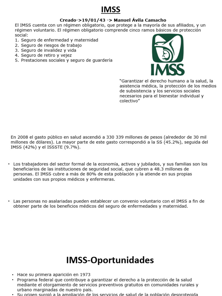 IMSS | PDF | Ciencias de la Salud
