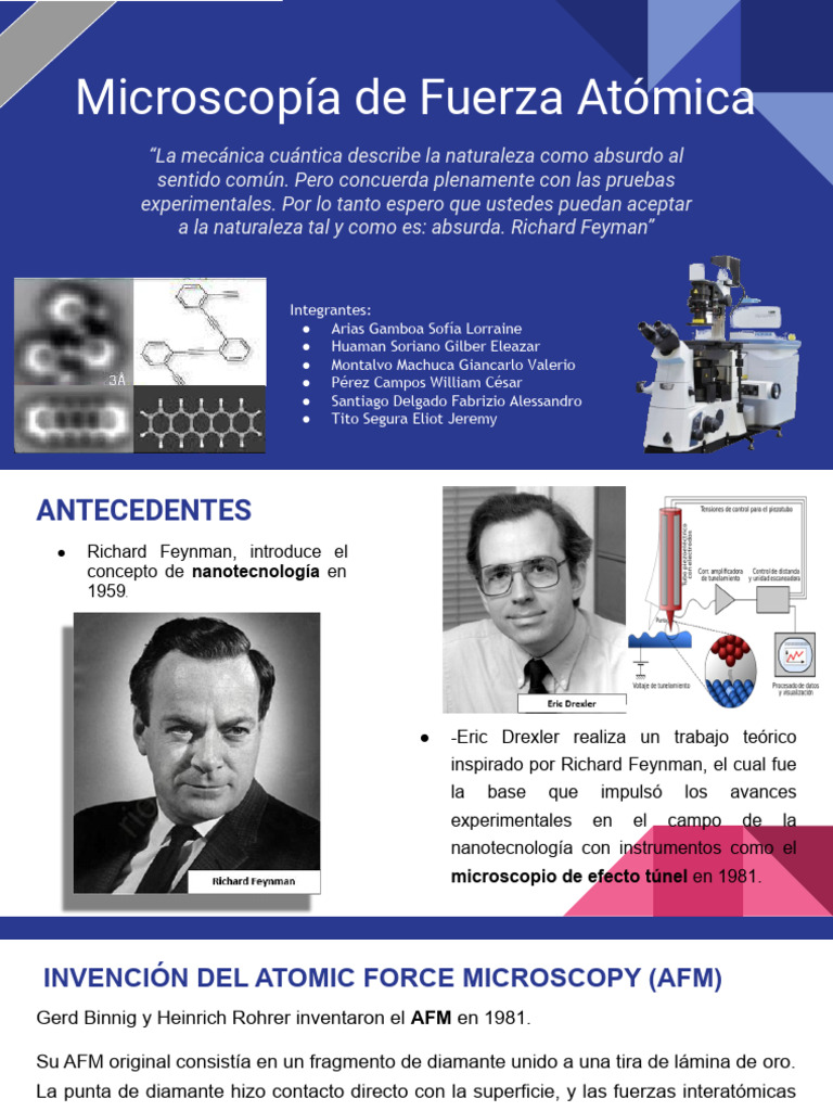 Microscopia de Fuerza Atómica | PDF | Fuerza atómica microscópica ...