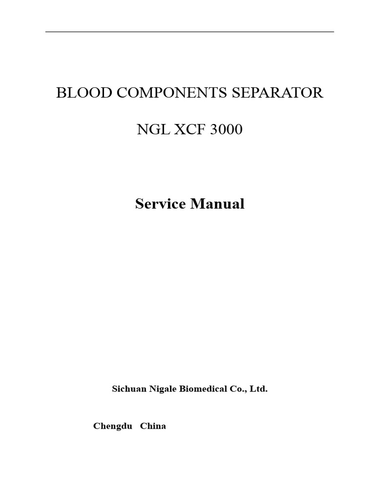Service Manual-NGL XCF 3000 | PDF