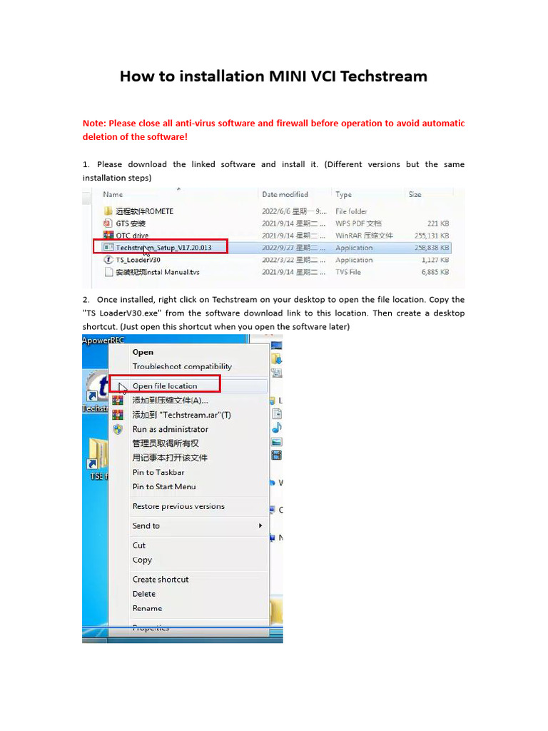 How to Installation MINI VCI Techstream - 复件 | PDF