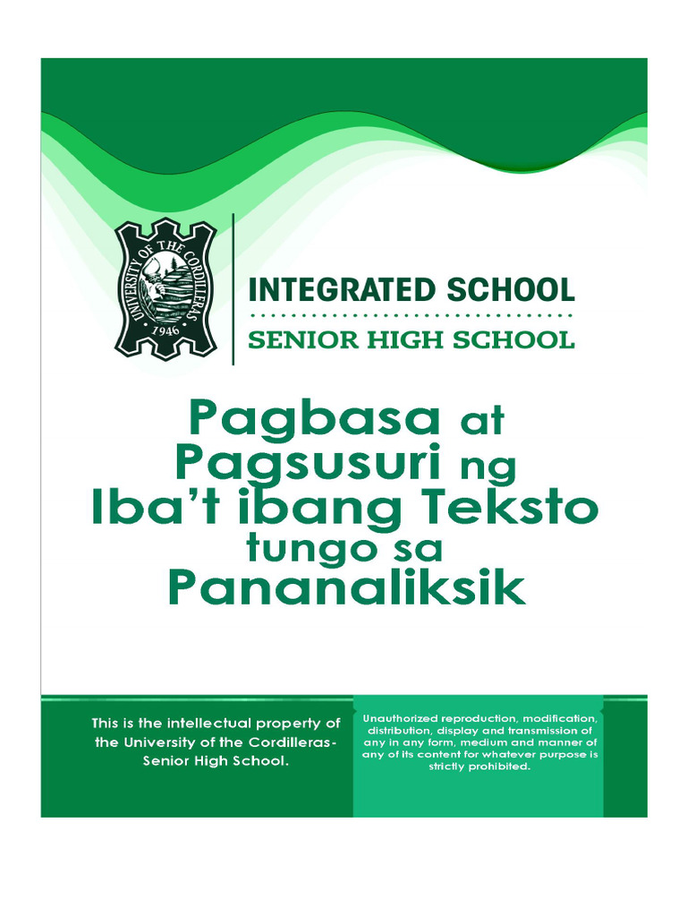 PAGBASA - MODULE 3 Notes | PDF