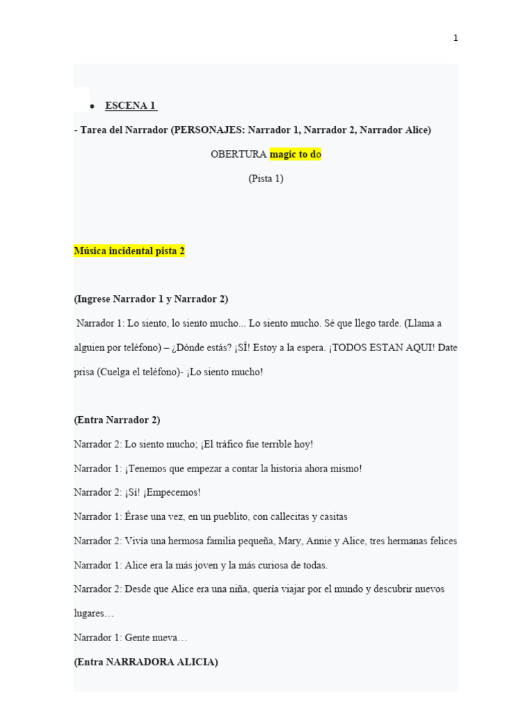 DOVER ALICE Script ALE SPANISH | PDF | Las aventuras de Alicia en el ...