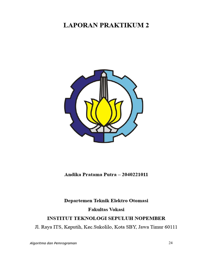 Laporan Praktikum 2 - Andikapratamaputra - 2040221011 | PDF