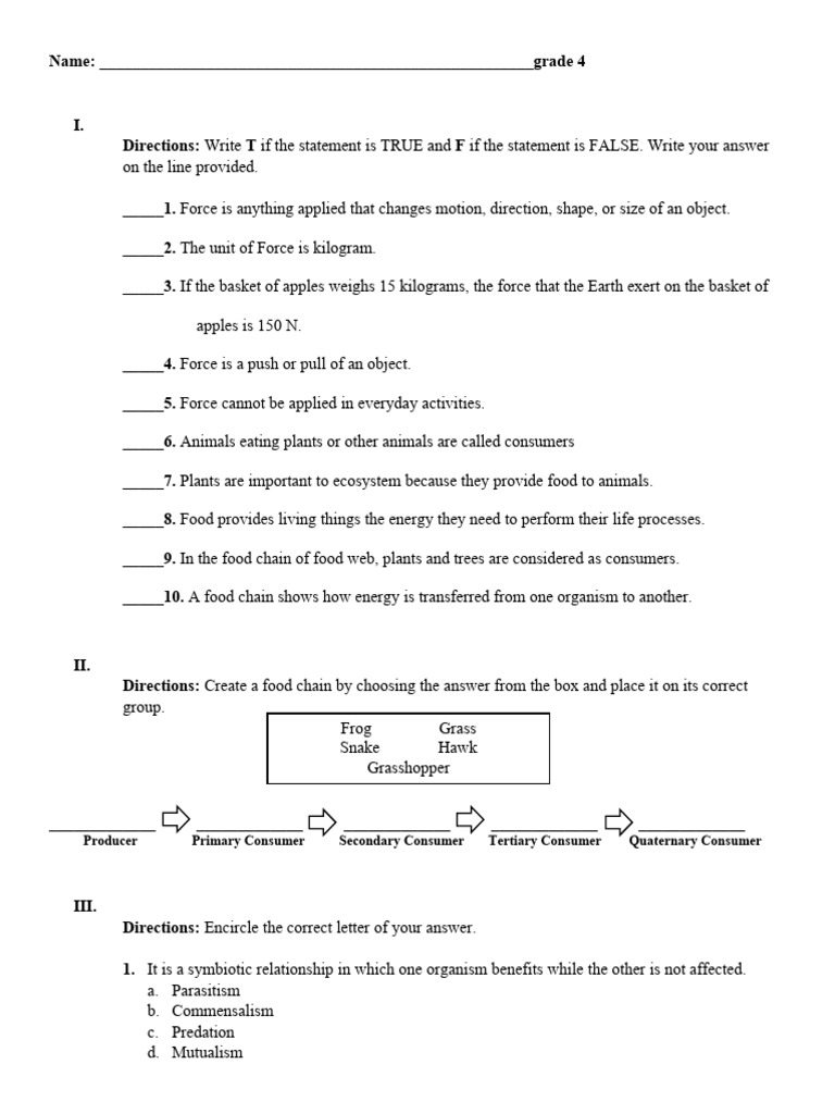 Grade 4 Science | PDF | Predation | Parasitism