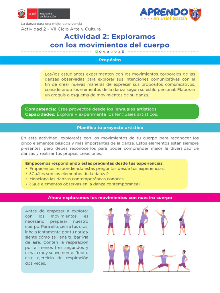 3ro 4to 5to Fich Exp 03 Act 02 | PDF | Bailes | Ritmo