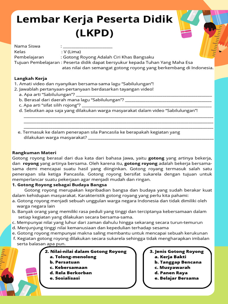 Lembar Kerja Peserta Didik Lkpd Pdf