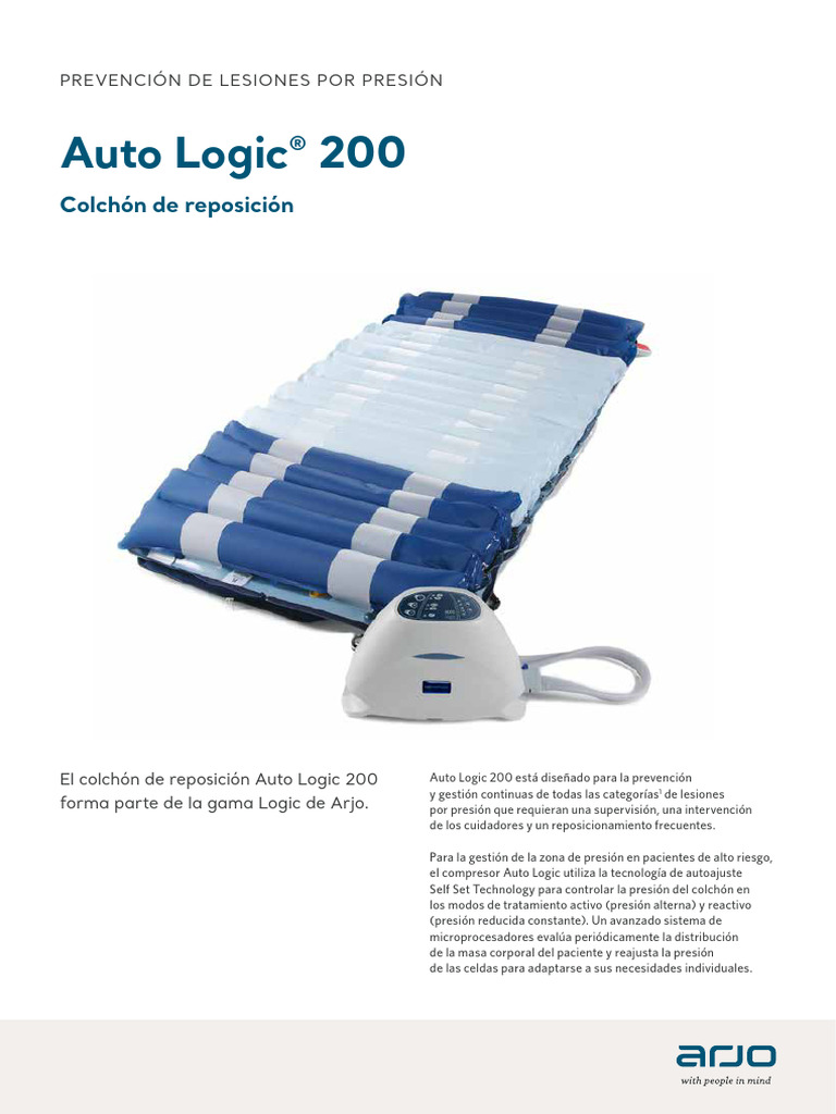 Arjo - Auto Logic 200.Brochure.2.0.ES - Es | PDF | Colchón | Medicina ...