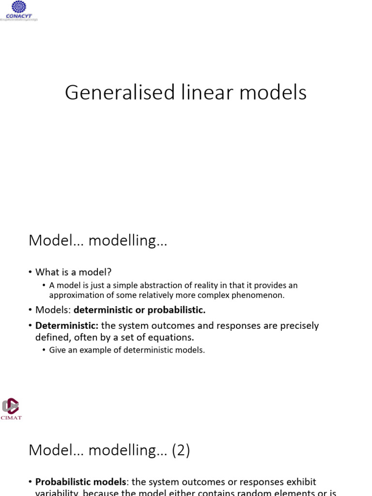 Generalised Linear Models Pdf Linear Regression Regression Analysis