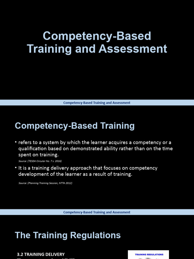 Competency-Based Training and Assessment | PDF | Modularity | Learning