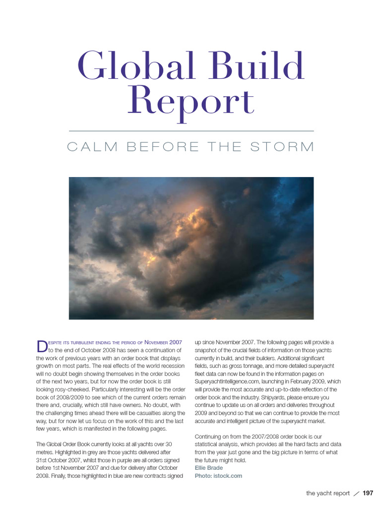 Superyacht Global Order Book Report 2008 | PDF | Naval Architecture ...