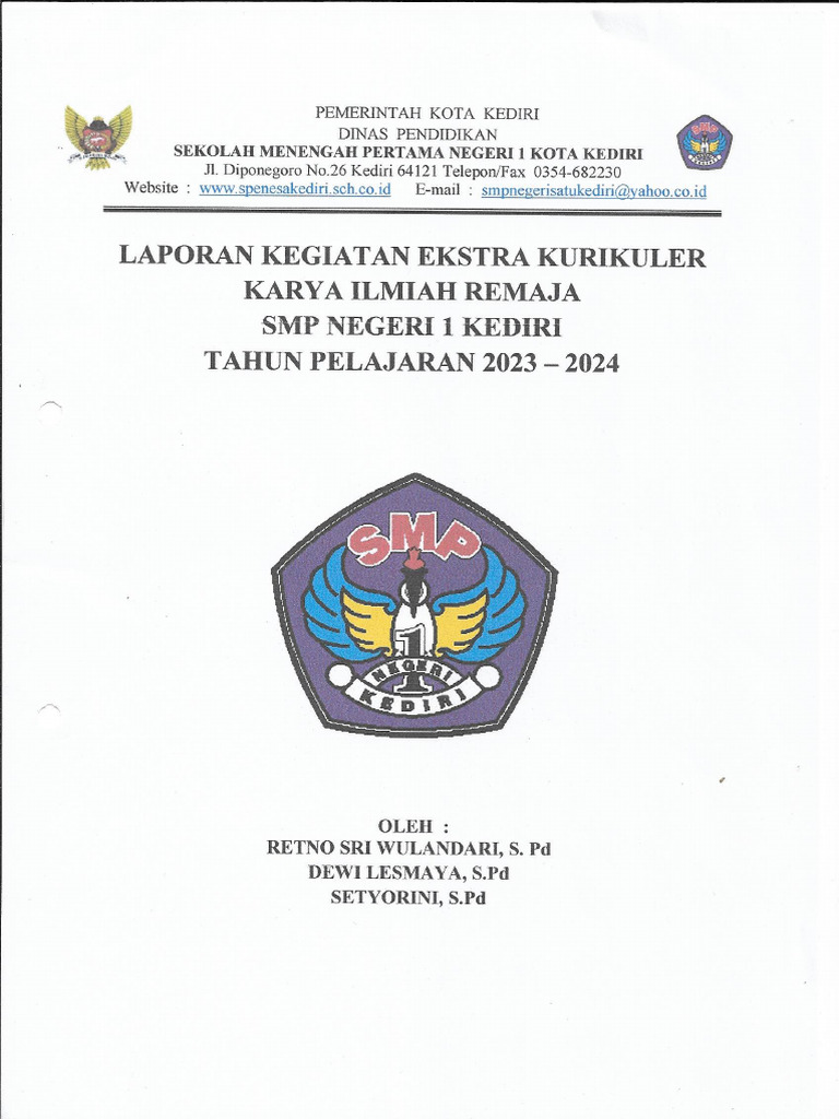 Laporan Kegiatan Ekskul KIR 2023-2024 | PDF