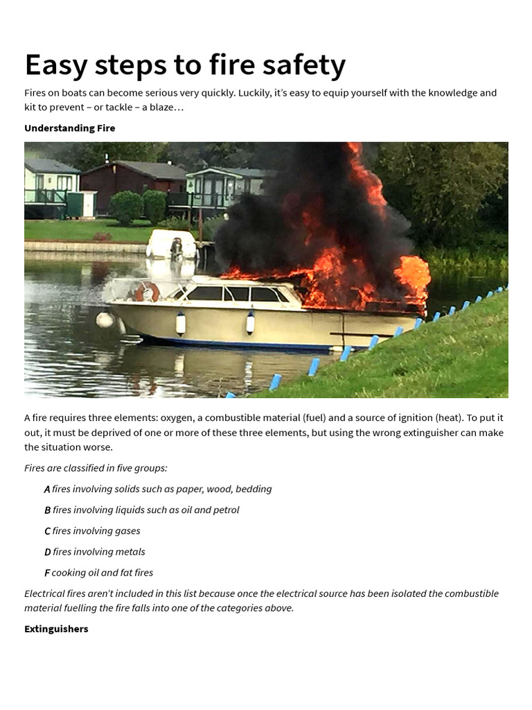 Fire Safety RYA | PDF | Fires | Firefighting