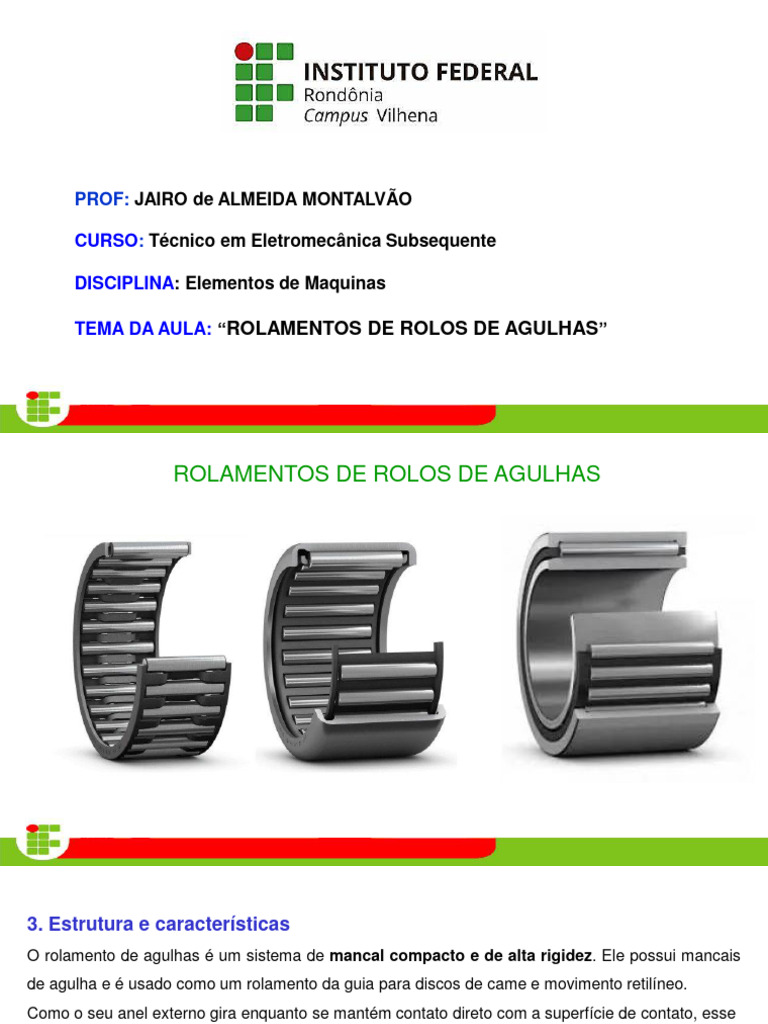 Rolamentos de Agulha | PDF | Aço | Ciências Físicas