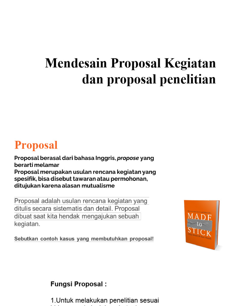 Panduan Menulis Proposal Kegiatan | PDF