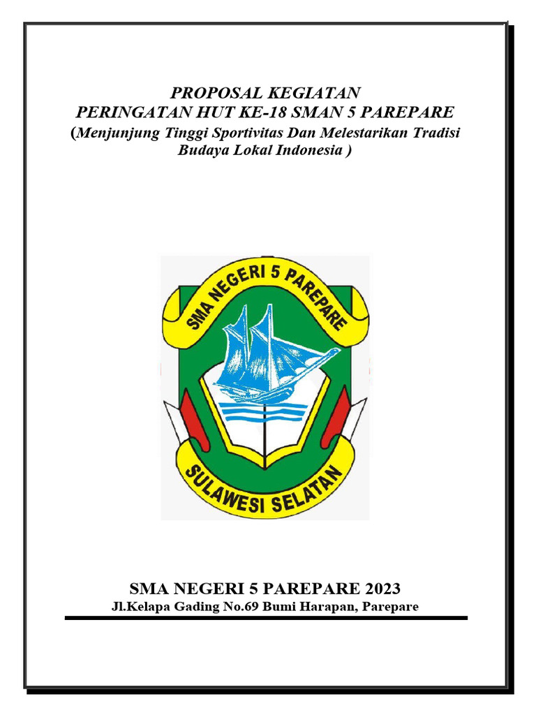 Proposal Kegiatan HUT Sekolah | PDF