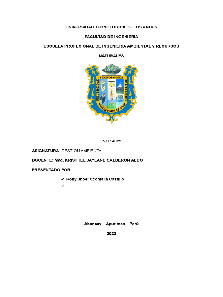 TRABAJO FINAL ISO 14025 | PDF | Evaluación del ciclo de vida | Economias