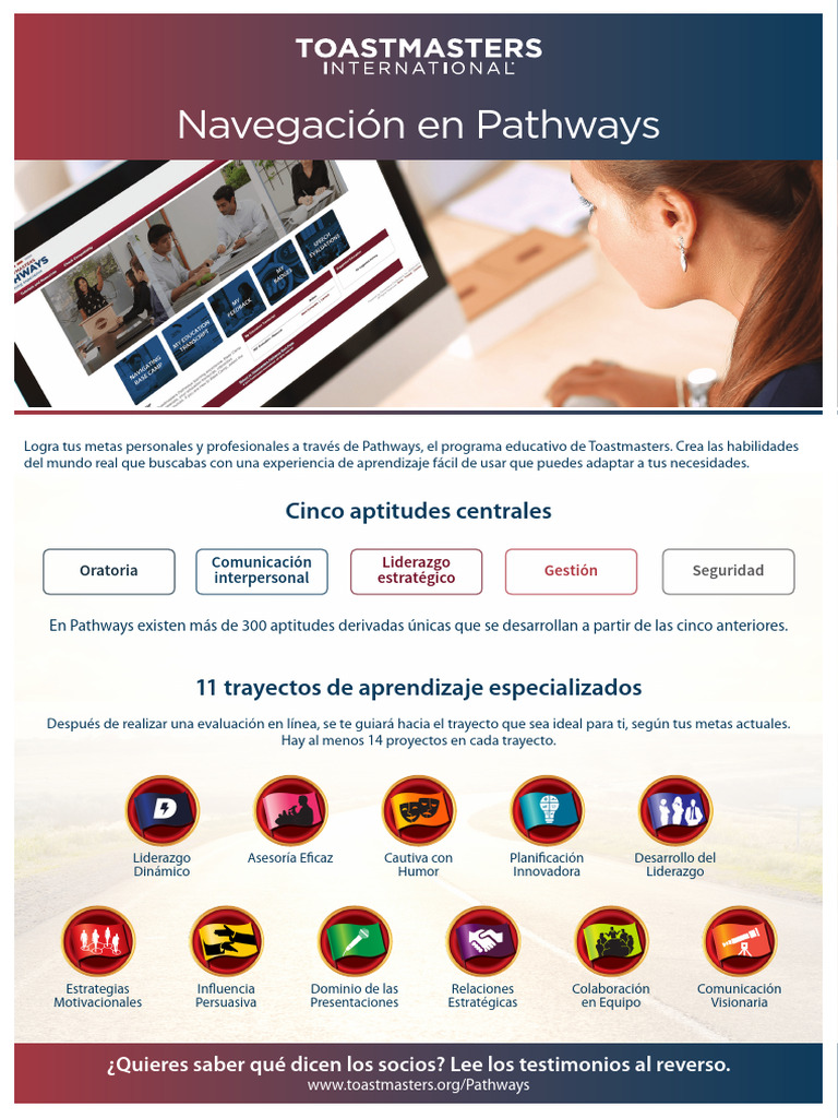 Toastmasters SP133 Pathways Flier A4 | Descargar gratis PDF | Liderazgo ...