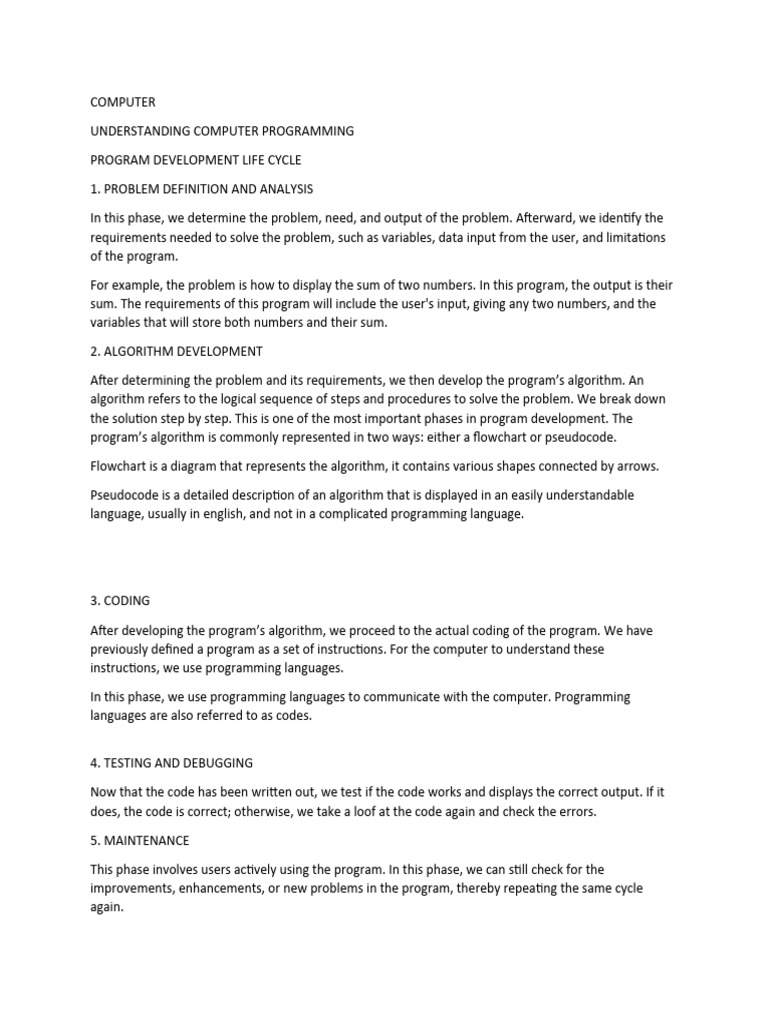 Computer Pdf Computer Programming Programming