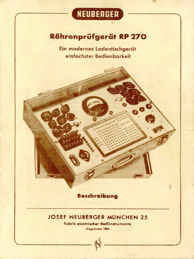 Neuberger rp270 Handbuch | PDF