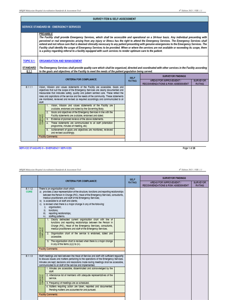 Service Standard 08 Emergency Services-2 | PDF | Emergency Medical ...
