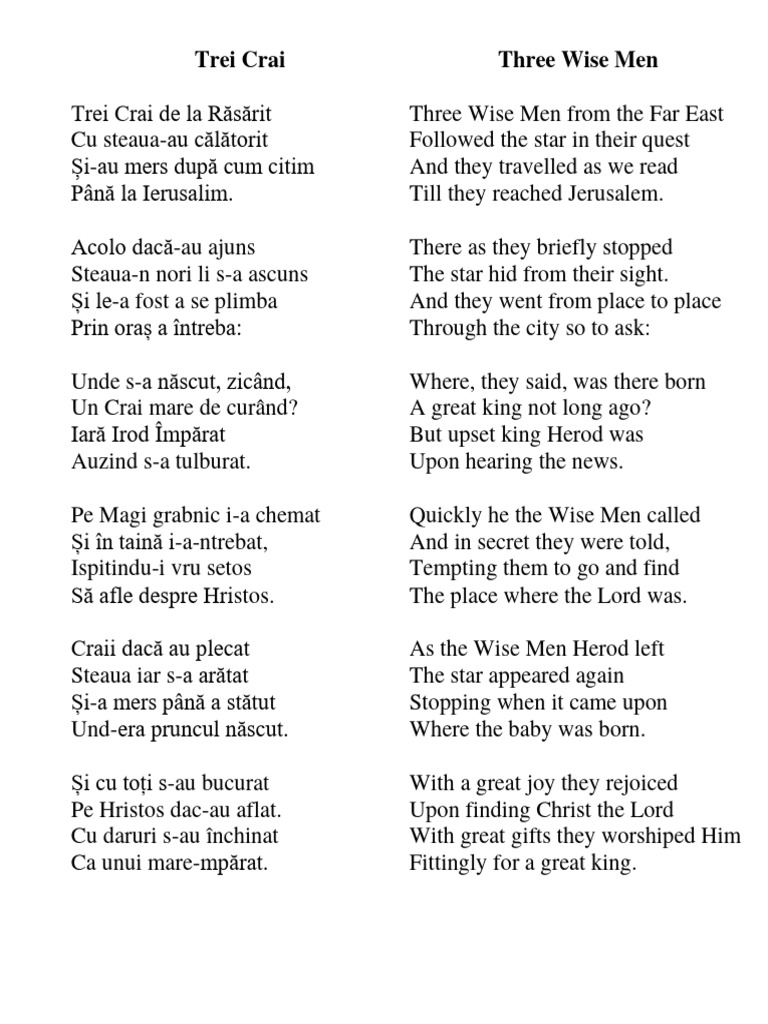 08 Trei Crai de La Rasarit - Bilingual | PDF