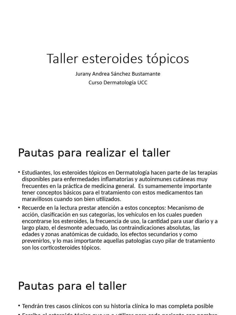 Esteroides Tópicos en Dermatología | PDF | Dermatología | Medicamentos ...