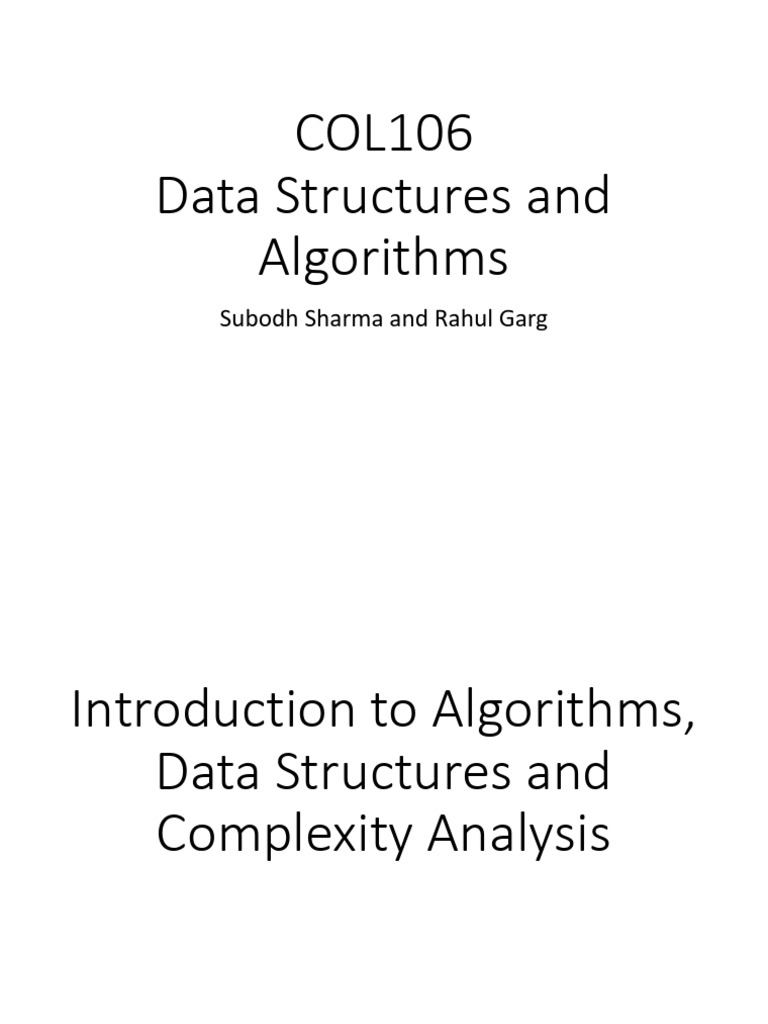 L2.1 Intro To DSA | PDF | Time Complexity | Data Type