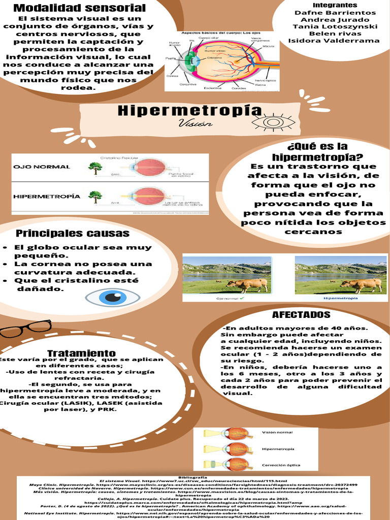 Infografía Hipermetropía | PDF | Ojo humano | Percepción visual