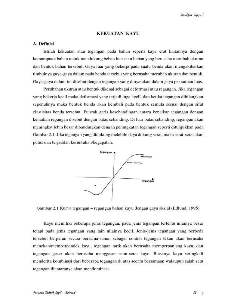 Analisis Kekuatan dan Modulus Kayu | PDF