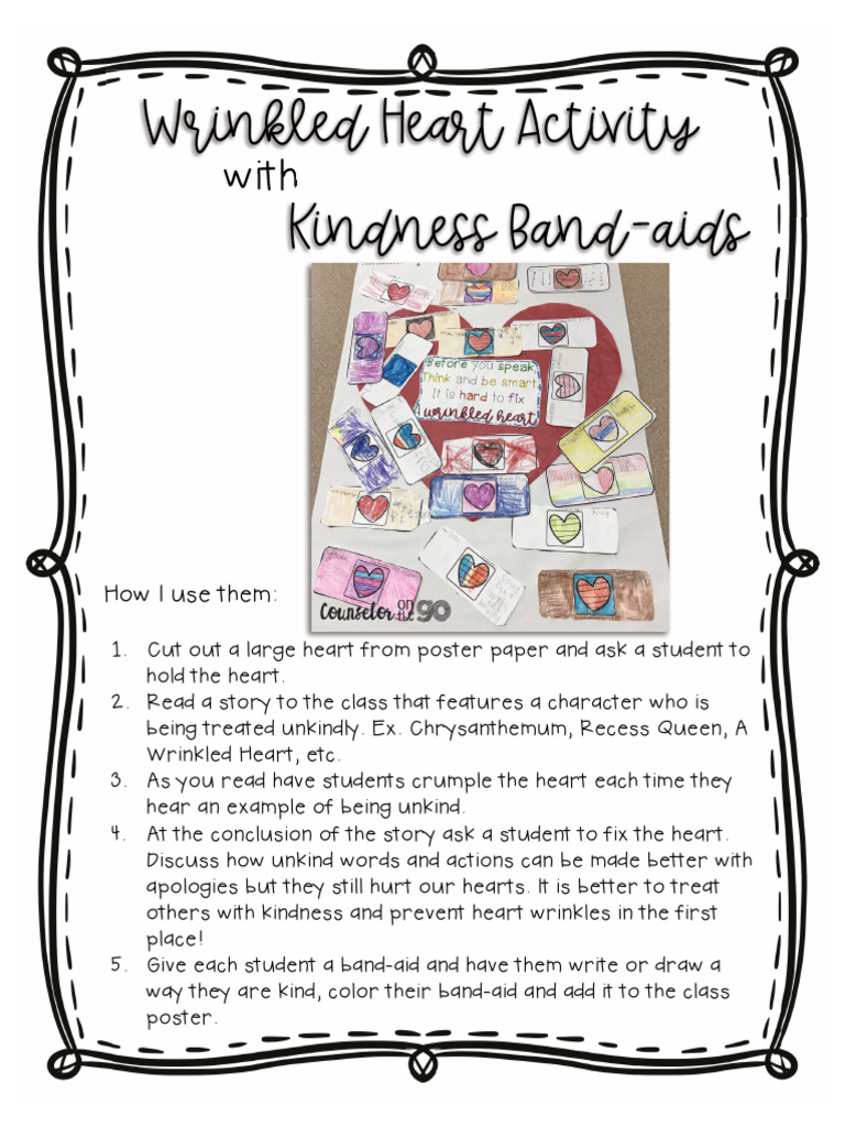 Wrinkled Heart Activity Kindness Band - Aids | PDF | Intellectual ...