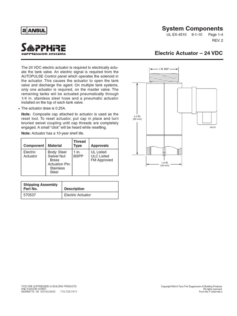 Electric Actuador - 24VDC | PDF