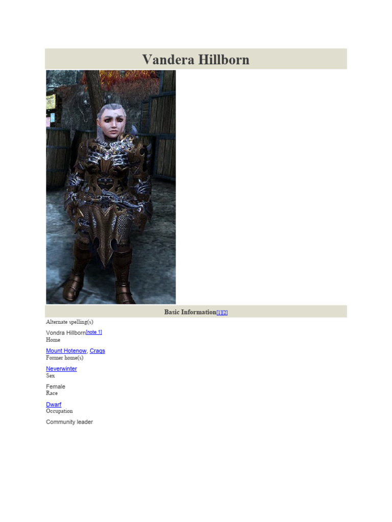 Vandera HIllborn | PDF