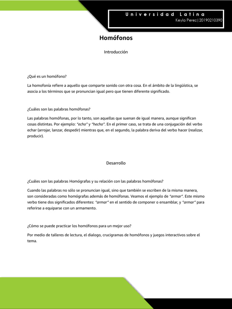Homofonos | PDF | Lingüística