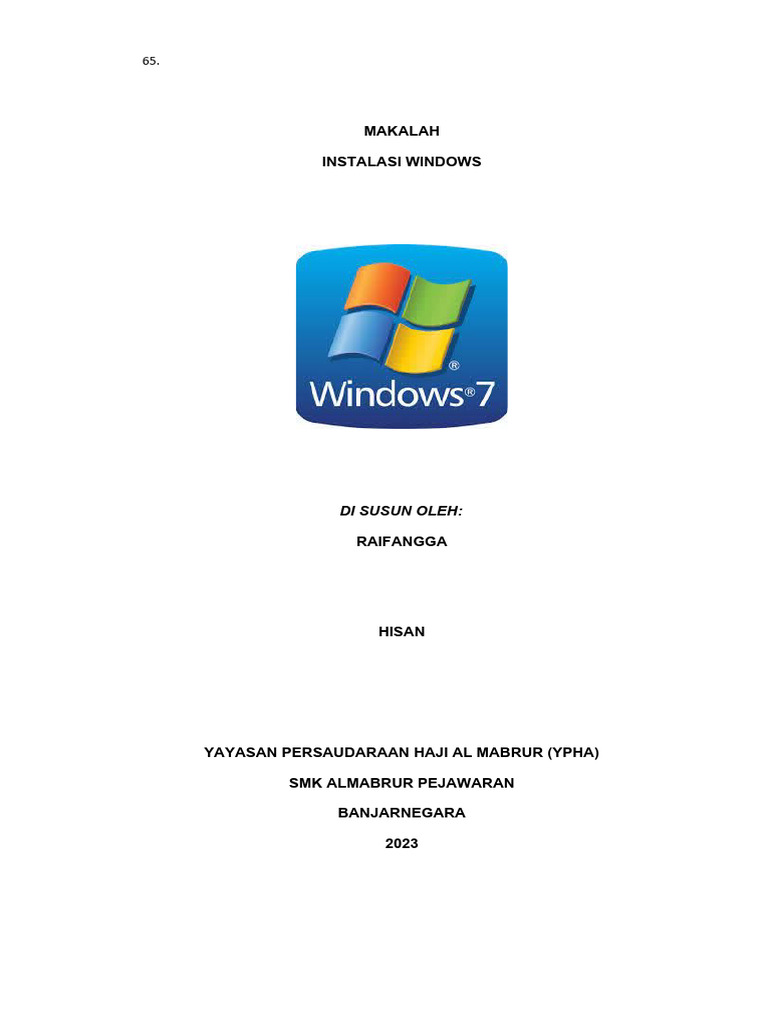 Panduan Instalasi Windows 7 | PDF