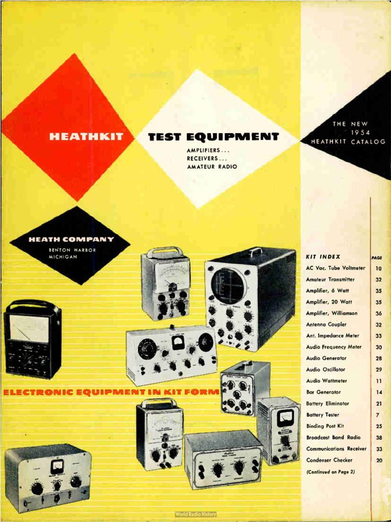Heathkit Test Equipment 1954 | PDF | Amplifier | Amplitude