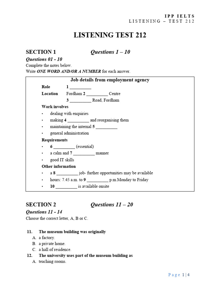 Cam 18 - Listening Test 04 | PDF | Victor Hugo