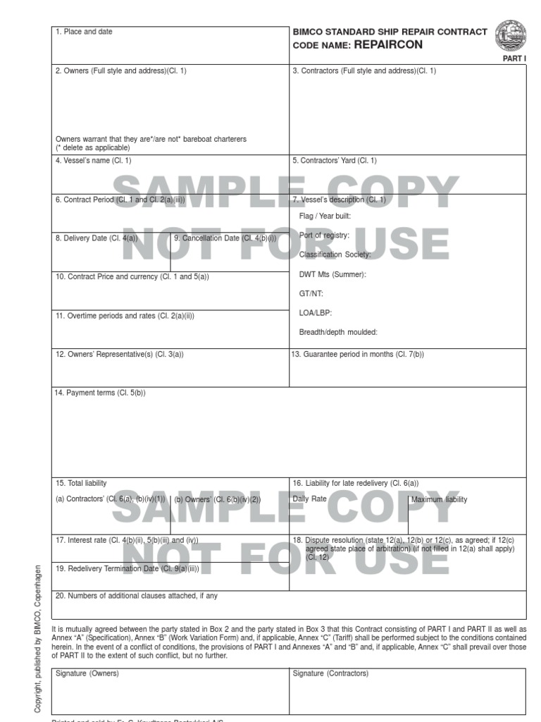 Sample Copy Not For Use: Repaircon | PDF | Arbitration | Mediation