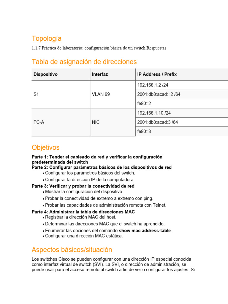 1.1.7 Configuración Básica de Un Switch (Modo Físico) 11 | PDF | Conmutador de red | Protocolos ...