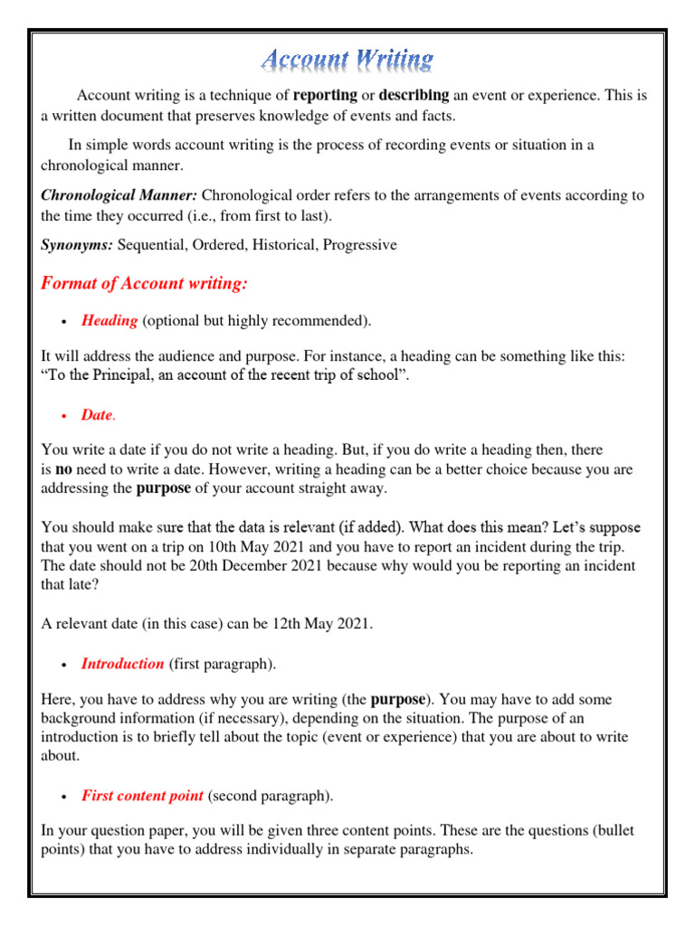Account Writing | Download Free PDF | Experience | Cognitive Science
