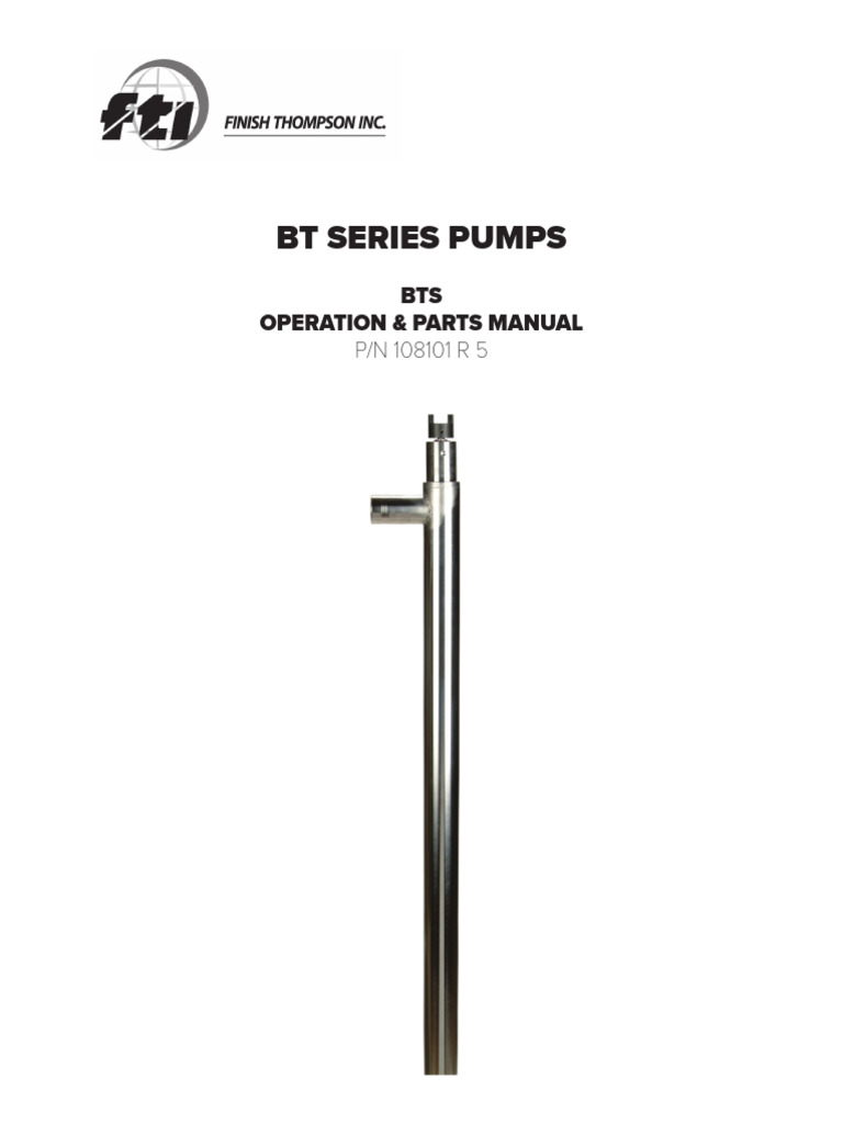 BT Manual - OIM 2-2019 Rev 5 | PDF | Pump | Mechanical Engineering